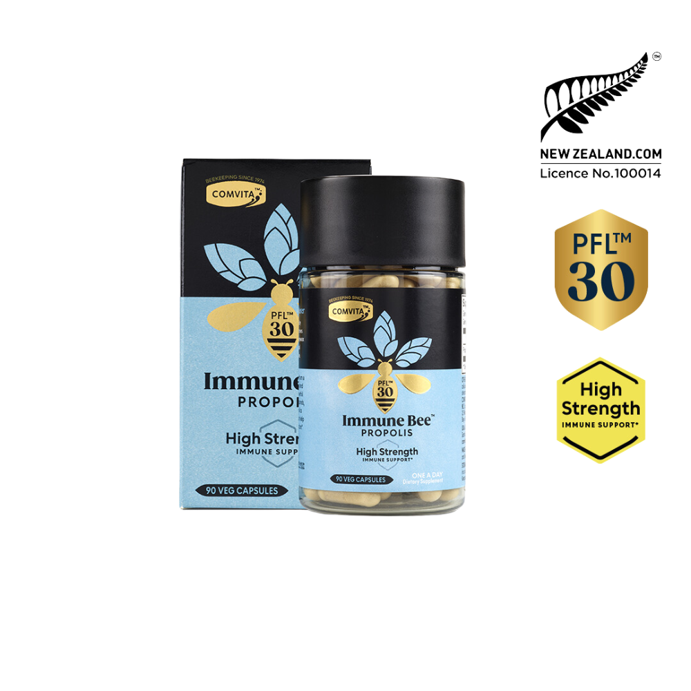 Immune Bee™ Propolis High Strength PFL™ 30 (90 Veg Capsules) – Comvita ...