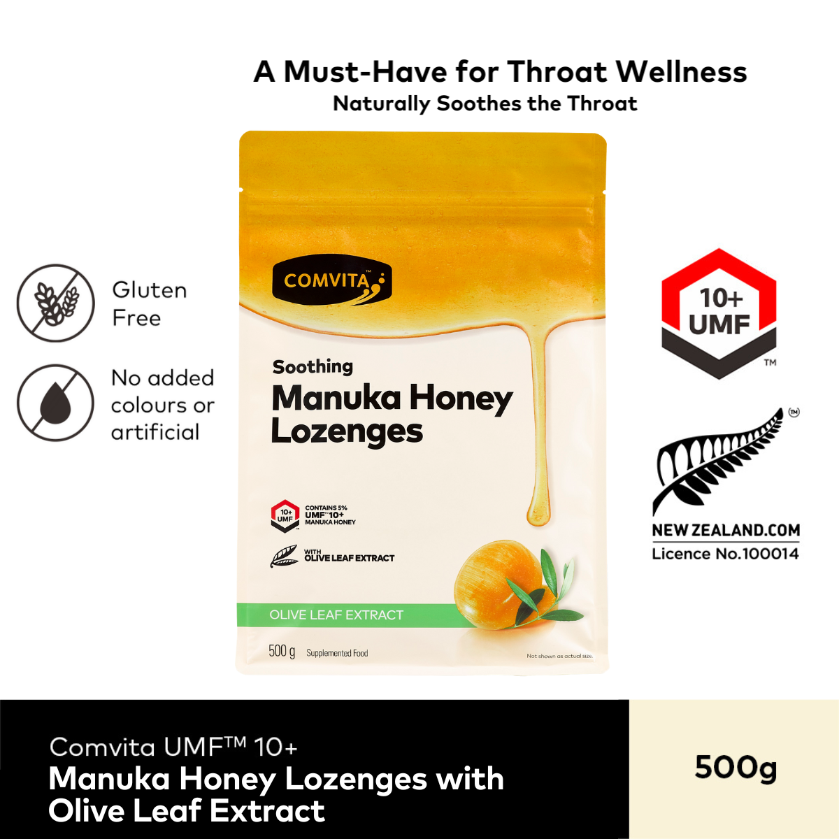 Manuka Honey Lozenges with Olive Leaf Extract - 500g – Comvita Singapore