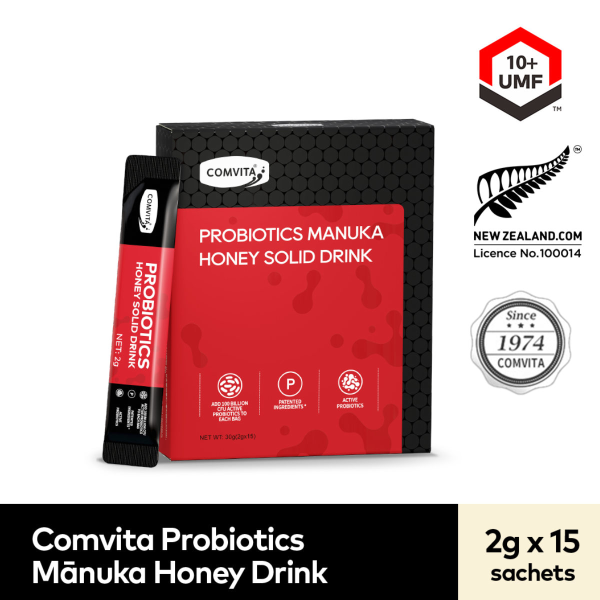 Probiotics Manuka Honey Drink, 15 sachets – Comvita Singapore